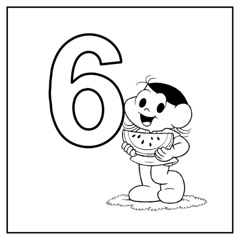 Numerais para colorir e imprimir em PDF - Artesanato Passo a Passo!