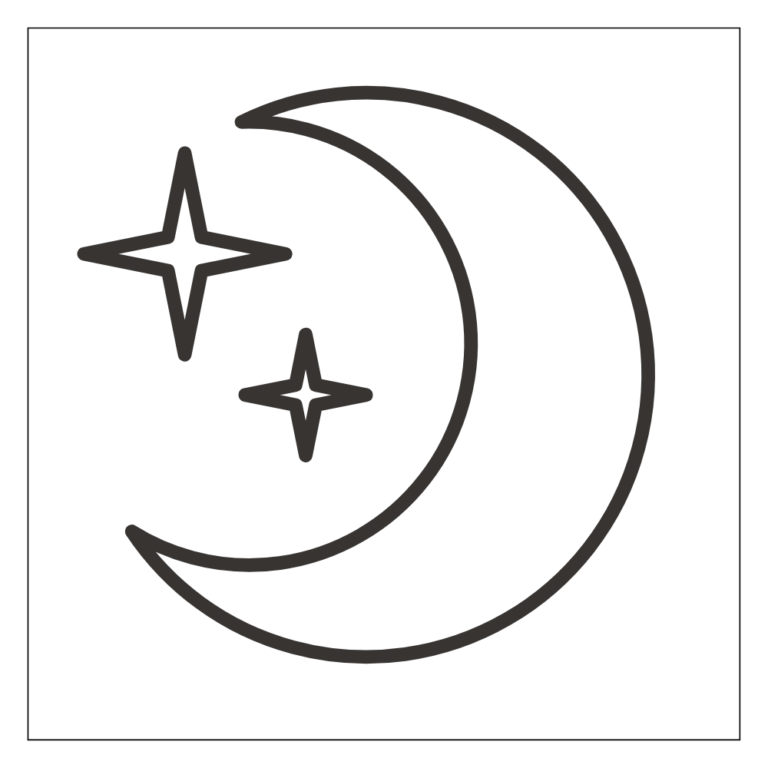 Molde de Lua para imprimir em tamanho grande - Artesanato Passo a Passo!