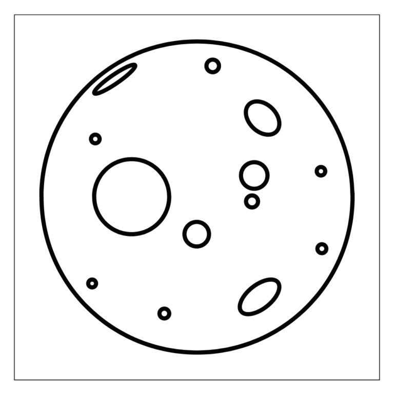 Molde de Lua para imprimir em tamanho grande - Artesanato Passo a Passo!