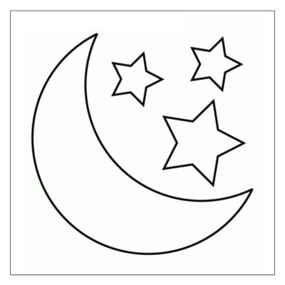 Molde de Lua para imprimir em tamanho grande - Artesanato Passo a Passo!