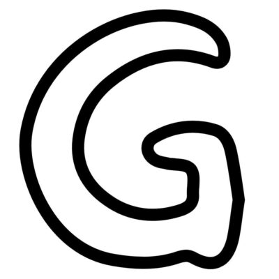Molde da Letra G para imprimir em PDF - Artesanato Passo a Passo!