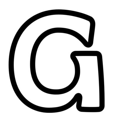 Molde da Letra G para imprimir em PDF - Artesanato Passo a Passo!