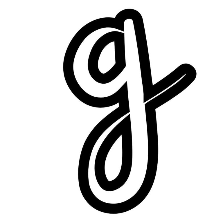 Molde da Letra G para imprimir em PDF - Artesanato Passo a Passo!