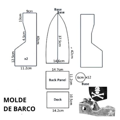 Molde de barco de papelão para imprimir - Artesanato Passo a Passo!