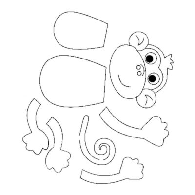 Molde de macaco para imprimir em PDF - Artesanato Passo a Passo!