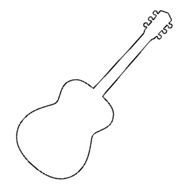 Molde de violão para imprimir em PDF Grátis - Artesanato Passo a Passo!