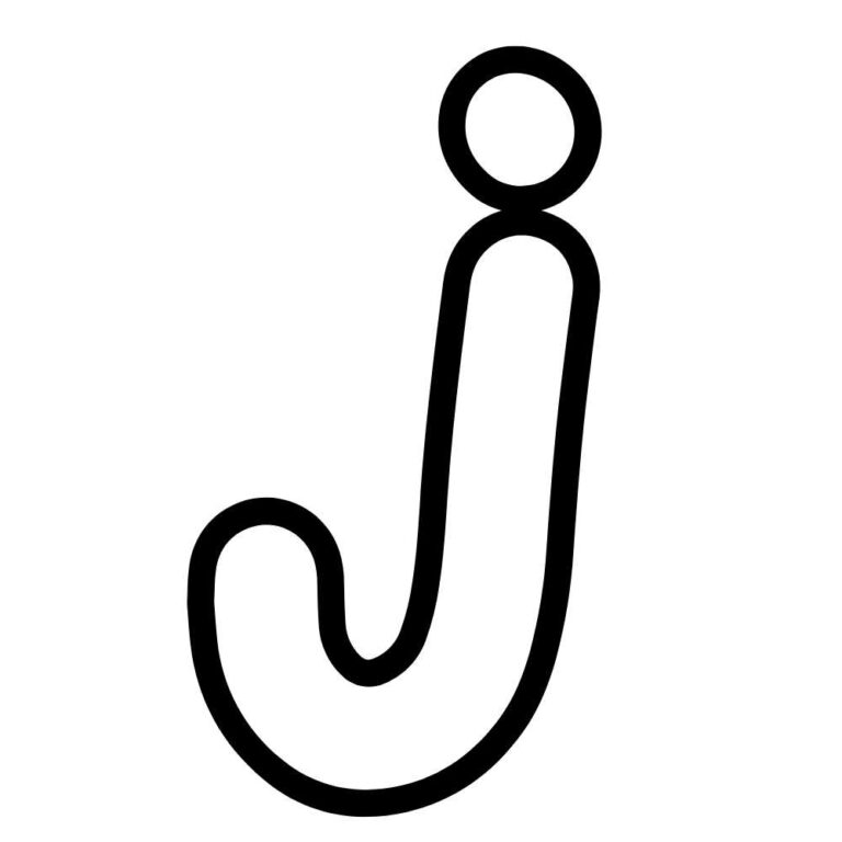 Molde Letra J grande para imprimir - Artesanato Passo a Passo!