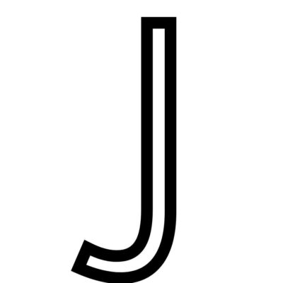 Molde Letra J grande para imprimir - Artesanato Passo a Passo!