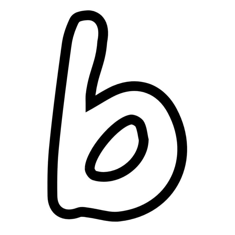 Moldes da Letra B em PDF para imprimir recortar - Artesanato Passo a Passo!