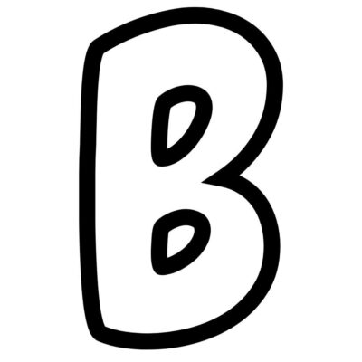 Moldes da Letra B em PDF para imprimir recortar - Artesanato Passo a Passo!