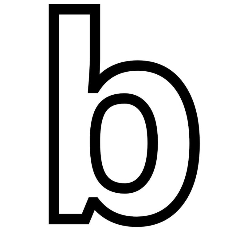 Moldes da Letra B em PDF para imprimir recortar - Artesanato Passo a Passo!