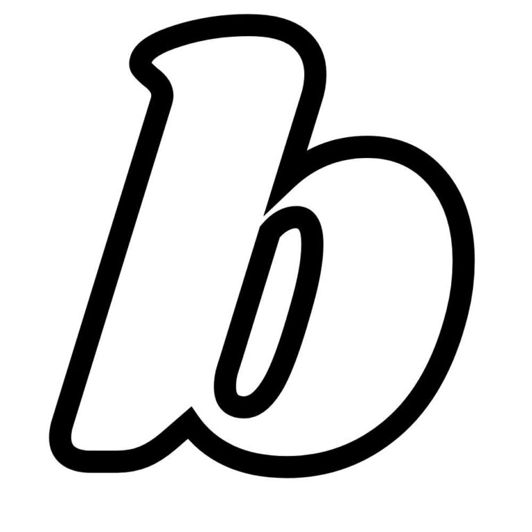 Moldes da Letra B em PDF para imprimir recortar - Artesanato Passo a Passo!