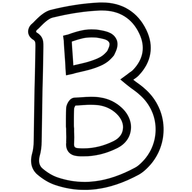 Moldes da Letra B em PDF para imprimir recortar - Artesanato Passo a Passo!
