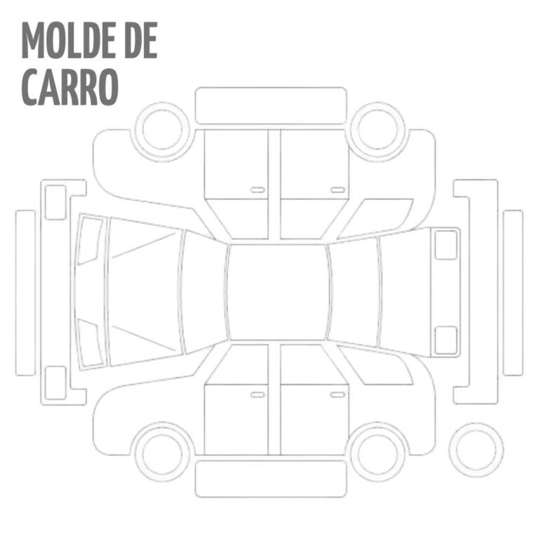 Molde de carro para imprimir em PDF - Artesanato Passo a Passo!