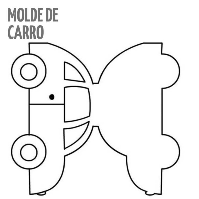 Molde de carro para imprimir em PDF - Artesanato Passo a Passo!