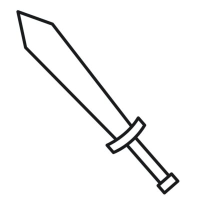 Molde de espada para imprimir em PDF - Artesanato Passo a Passo!