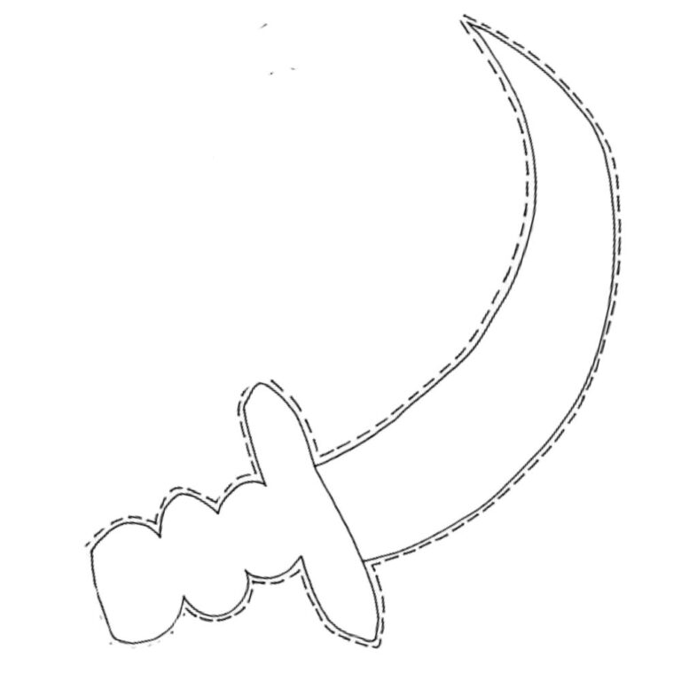 Molde de espada para imprimir em PDF - Artesanato Passo a Passo!