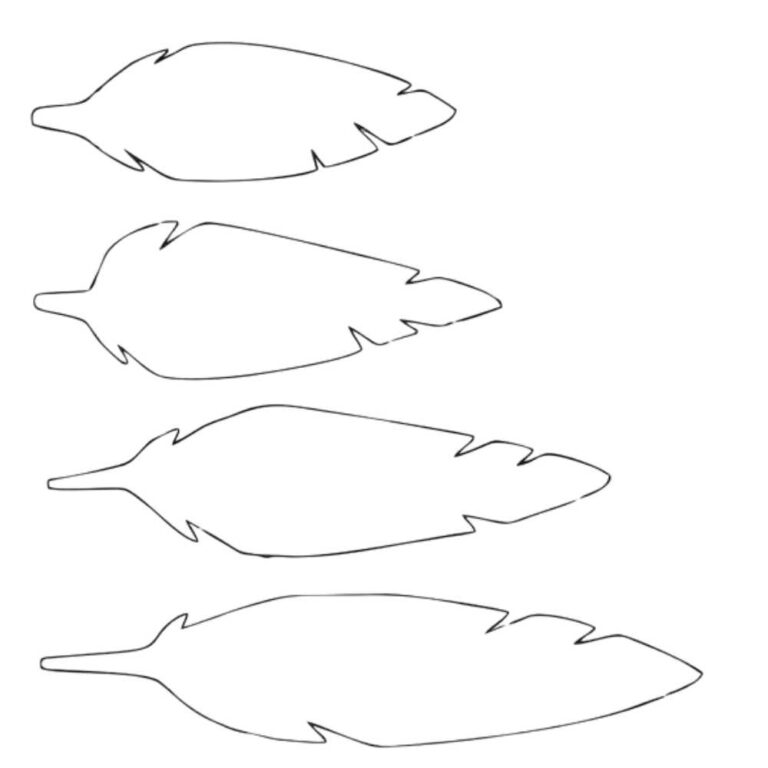 Molde de penas para imprimir em PDF - Artesanato Passo a Passo!