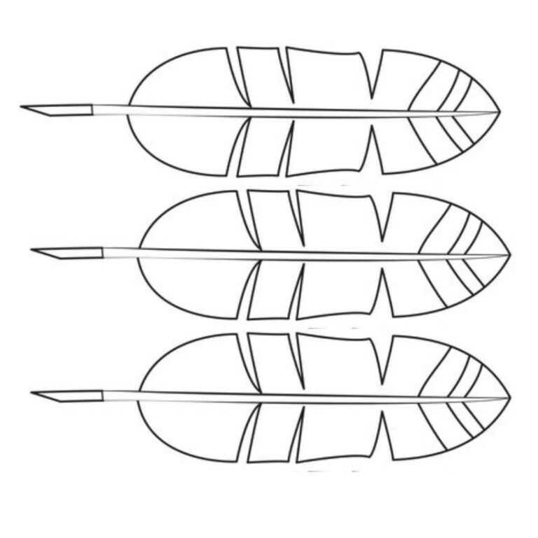 Molde de penas para imprimir em PDF - Artesanato Passo a Passo!