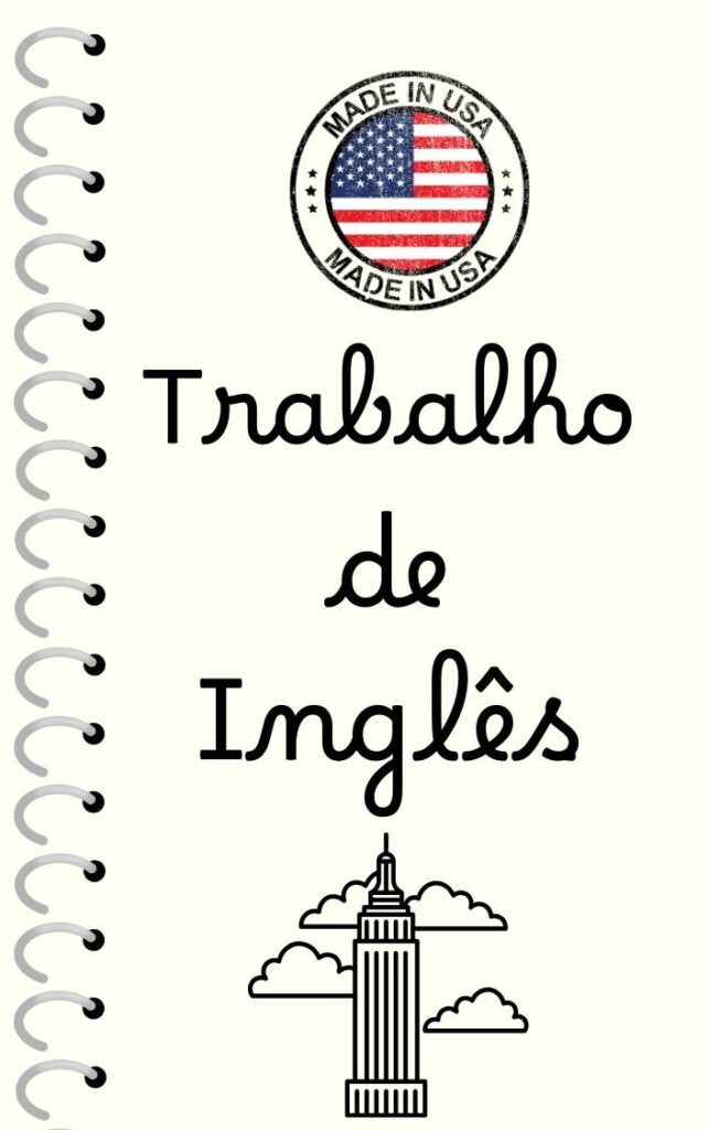 Capa de trabalho de inglês simples e bonita - Artesanato Passo a Passo!
