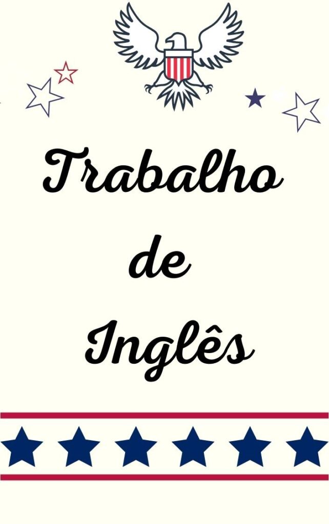 Capa de trabalho de inglês simples e bonita - Artesanato Passo a Passo!