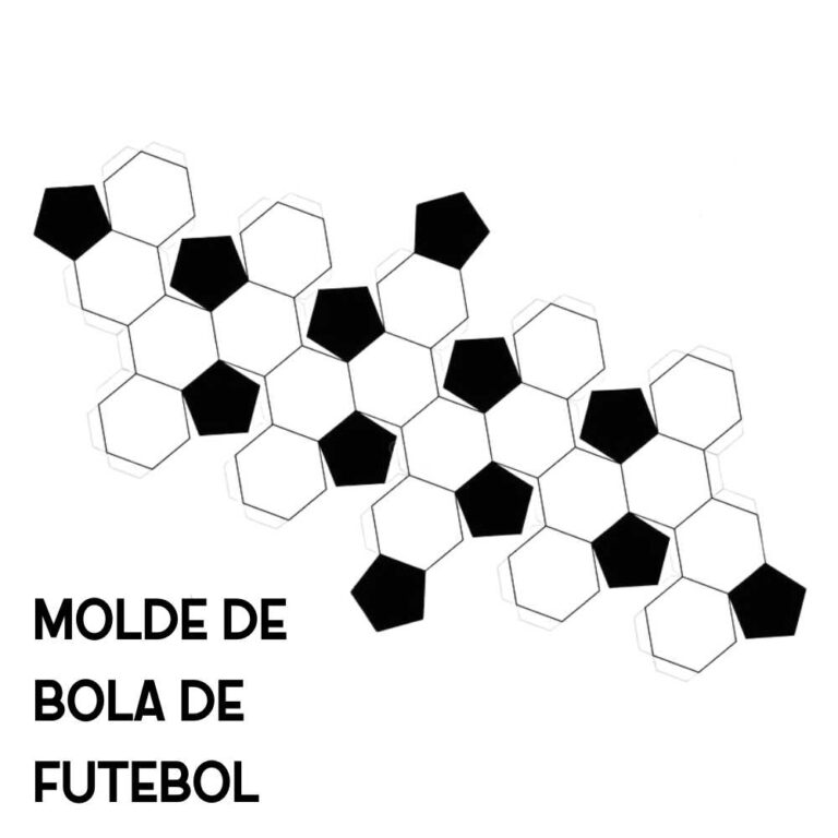 Molde de bola de futebol para imprimir e montar - Artesanato Passo a Passo!
