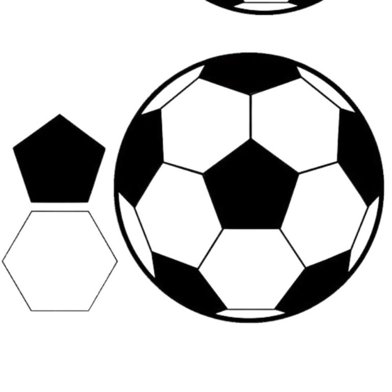Molde de bola de futebol para imprimir e montar - Artesanato Passo a Passo!