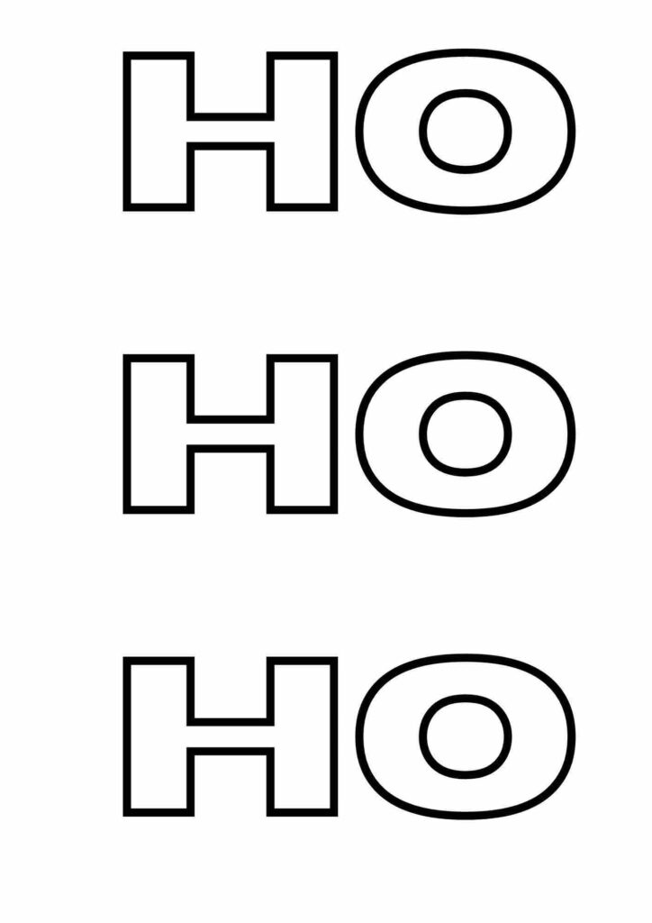 Molde ho ho ho para imprimir em PDF - Artesanato Passo a Passo!