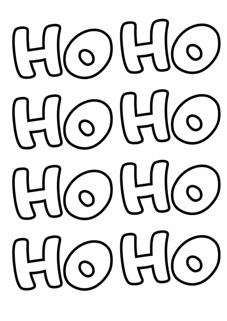 Molde ho ho ho para imprimir em PDF - Artesanato Passo a Passo!