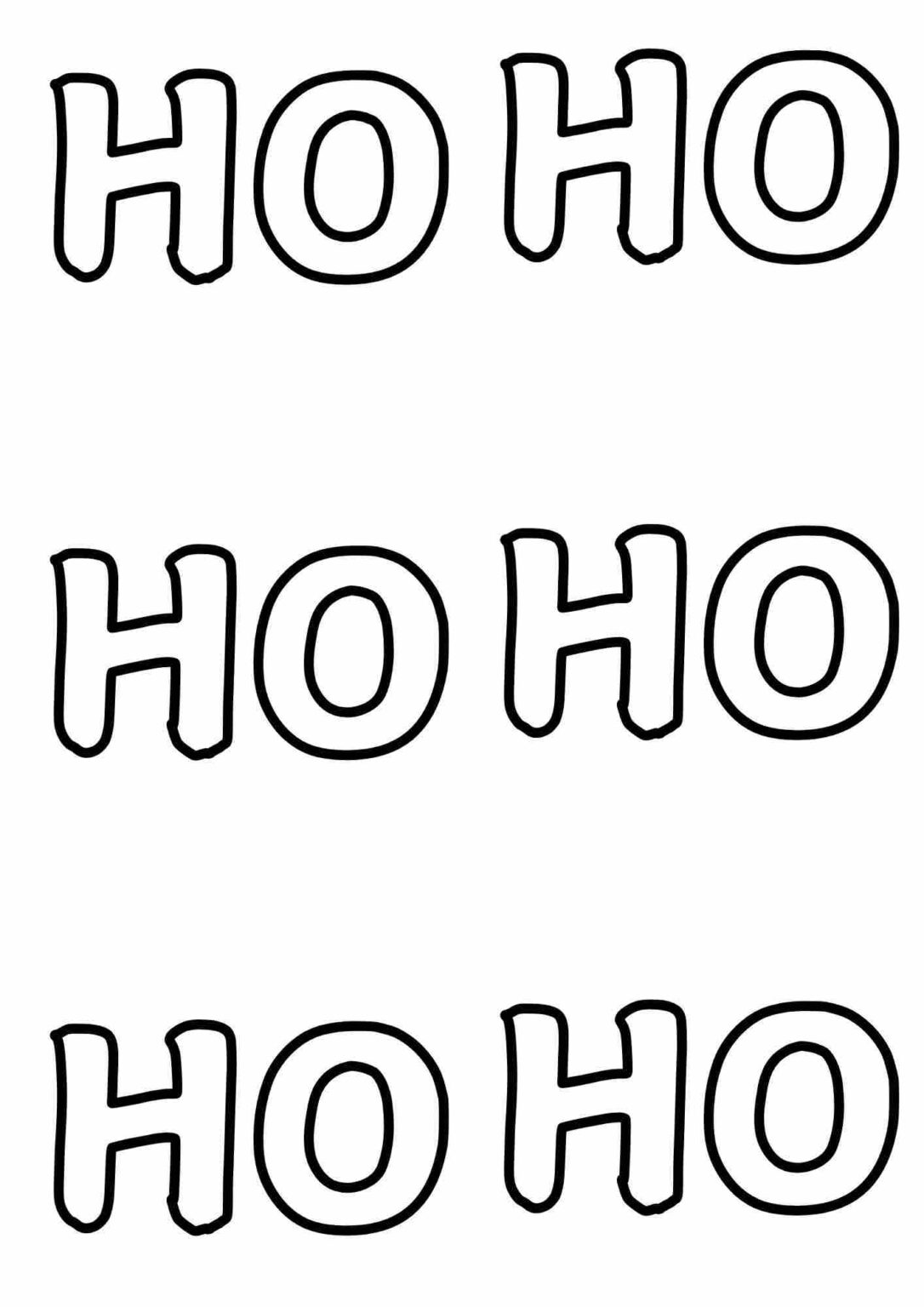 Molde ho ho ho para imprimir em PDF - Artesanato Passo a Passo!