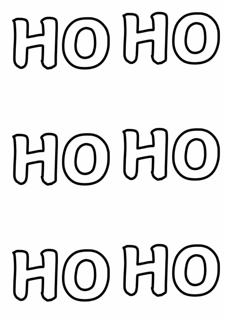 Molde ho ho ho para imprimir em PDF - Artesanato Passo a Passo!