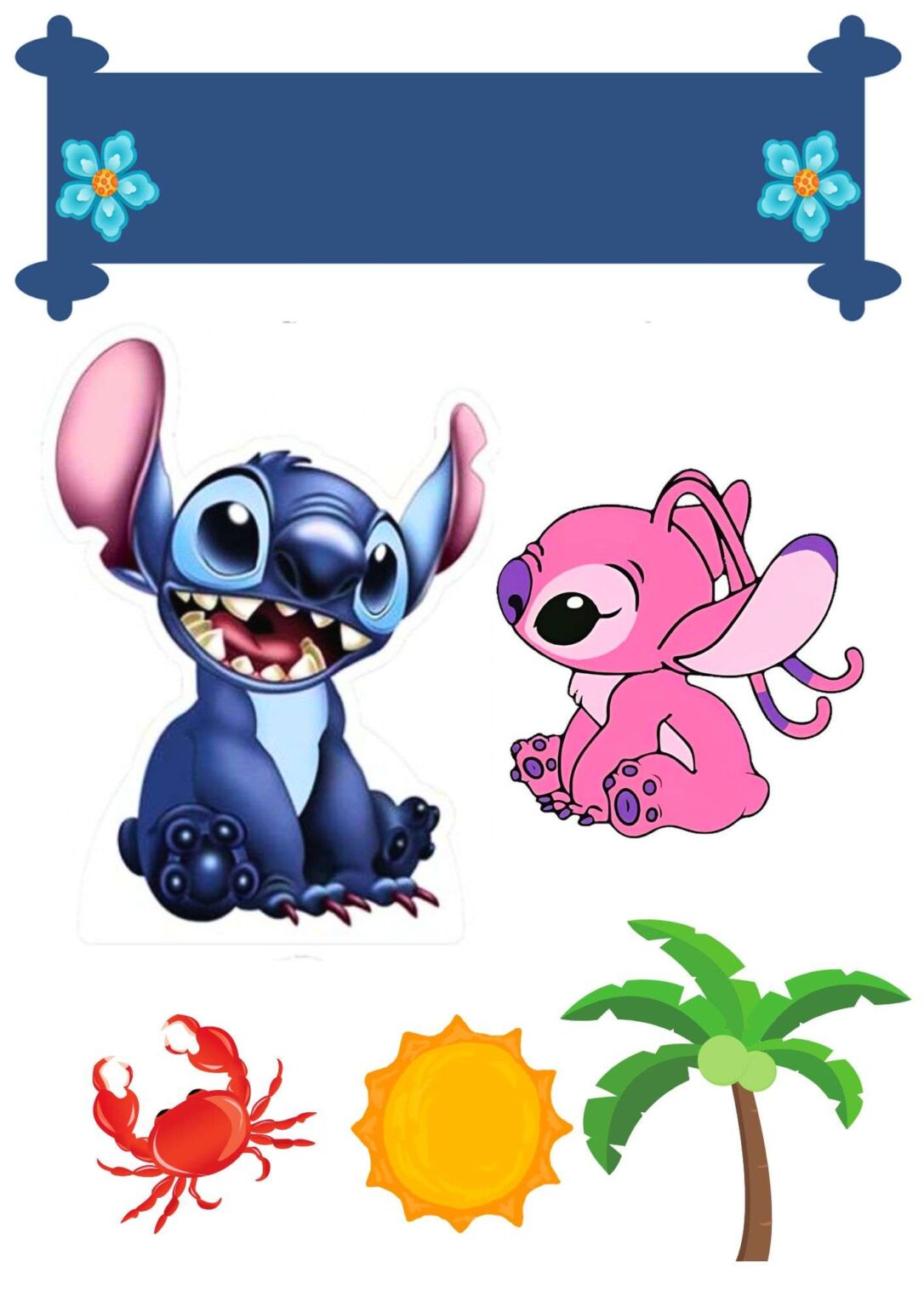 Topo de bolo Stitch para imprimir - Artesanato Passo a Passo!