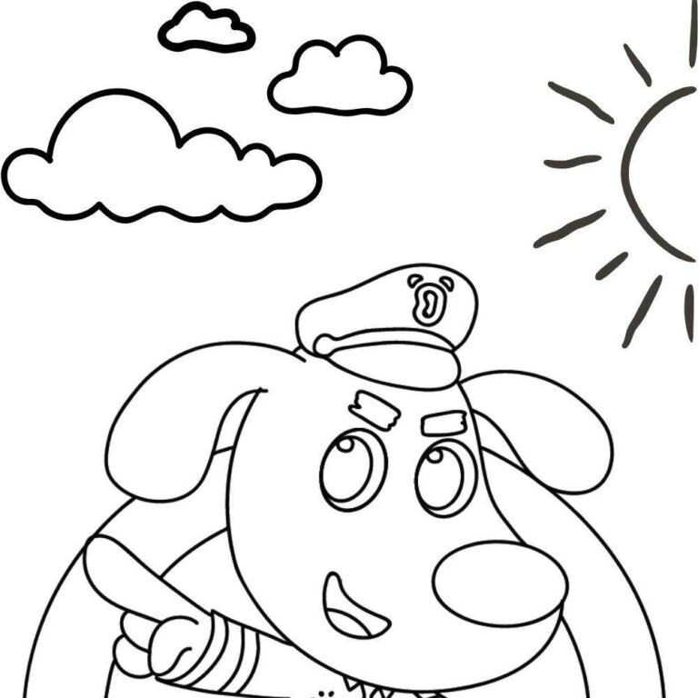 Detetive Labrador para Colorir e imprimir - Artesanato Passo a Passo!