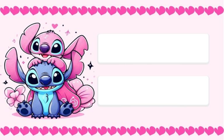 Etiqueta escolar Stitch para imprimir - Artesanato Passo a Passo!