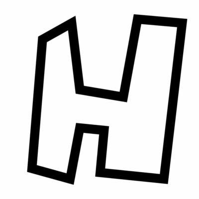 Molde letra H para imprimir e recortar - Artesanato Passo a Passo!