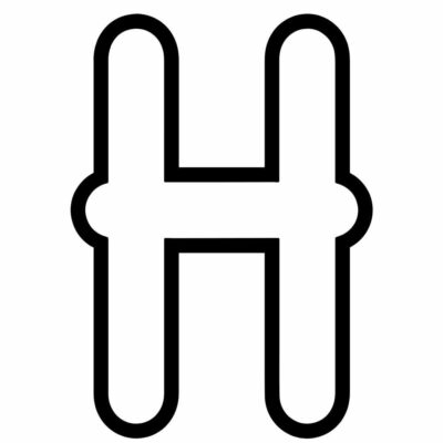 Molde letra H para imprimir e recortar - Artesanato Passo a Passo!