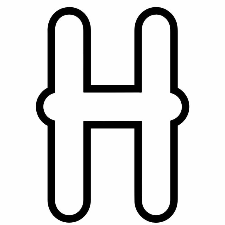 Molde letra H para imprimir e recortar - Artesanato Passo a Passo!