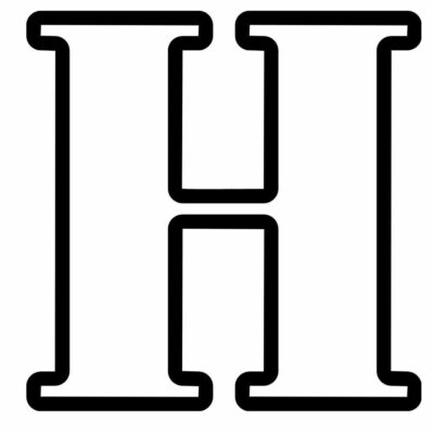 Molde letra H para imprimir e recortar - Artesanato Passo a Passo!