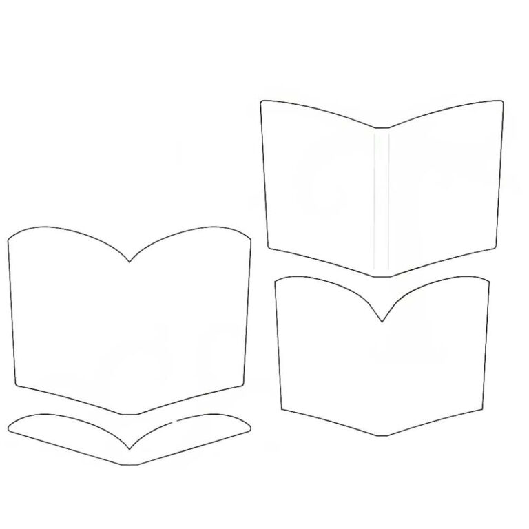 Molde de livro aberto para imprimir - Artesanato Passo a Passo!