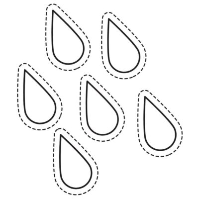 Molde de Gotas de Chuva para imprimir - Artesanato Passo a Passo!