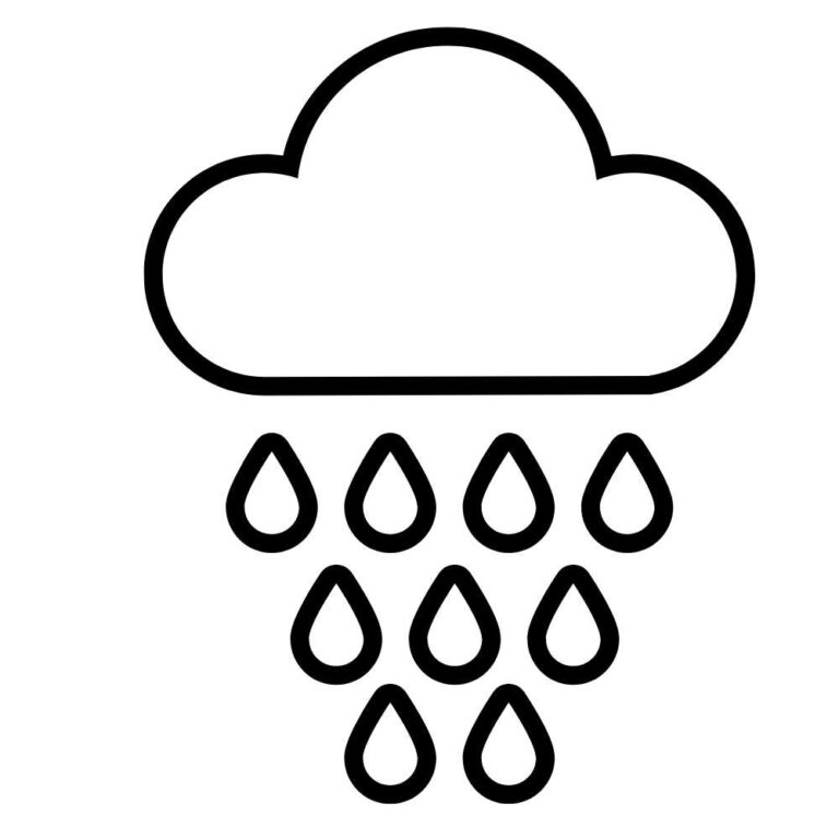 Molde de Gotas de Chuva para imprimir - Artesanato Passo a Passo!