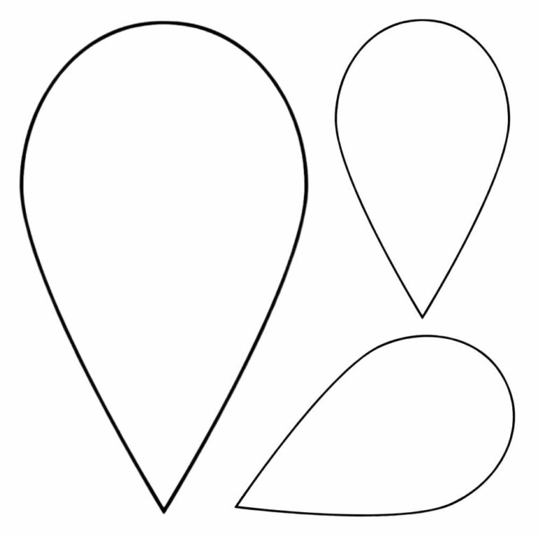 Molde pétala de flor para imprimir em PDF - Artesanato Passo a Passo!