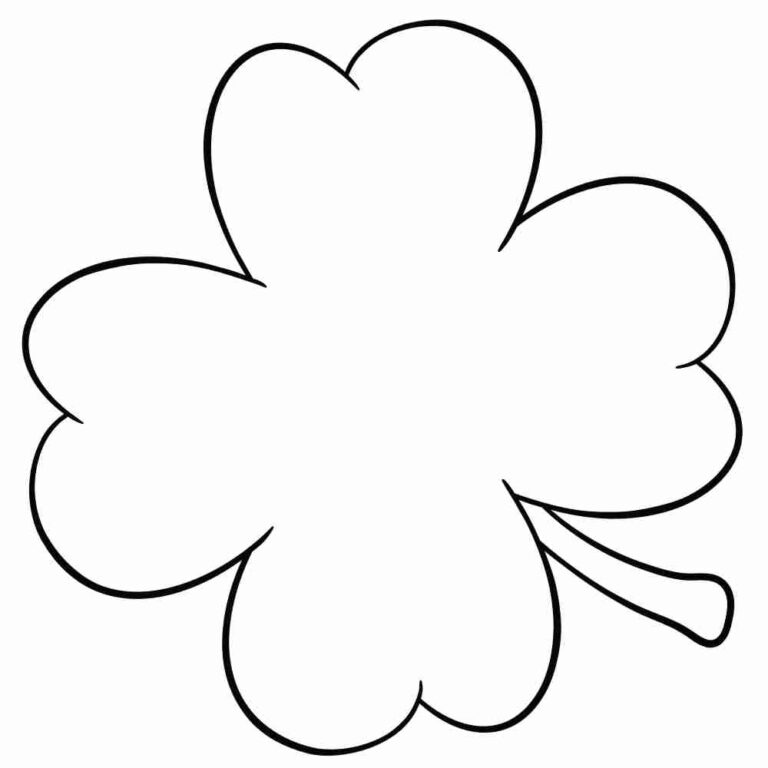 Molde trevo 4 folhas para imprimir - Artesanato Passo a Passo!