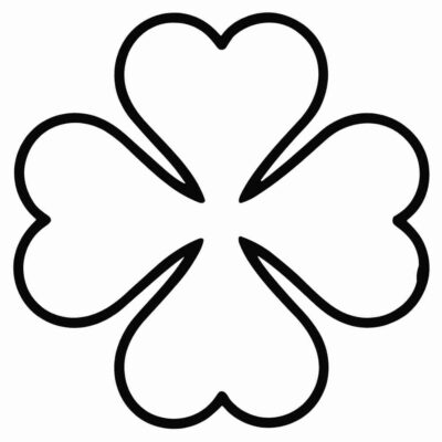 Molde trevo 4 folhas para imprimir - Artesanato Passo a Passo!